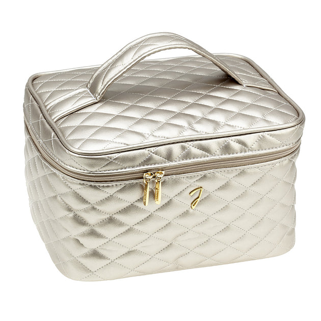 Large Quilted Metallic Train case - Gold – Boyd's Madison Avenue